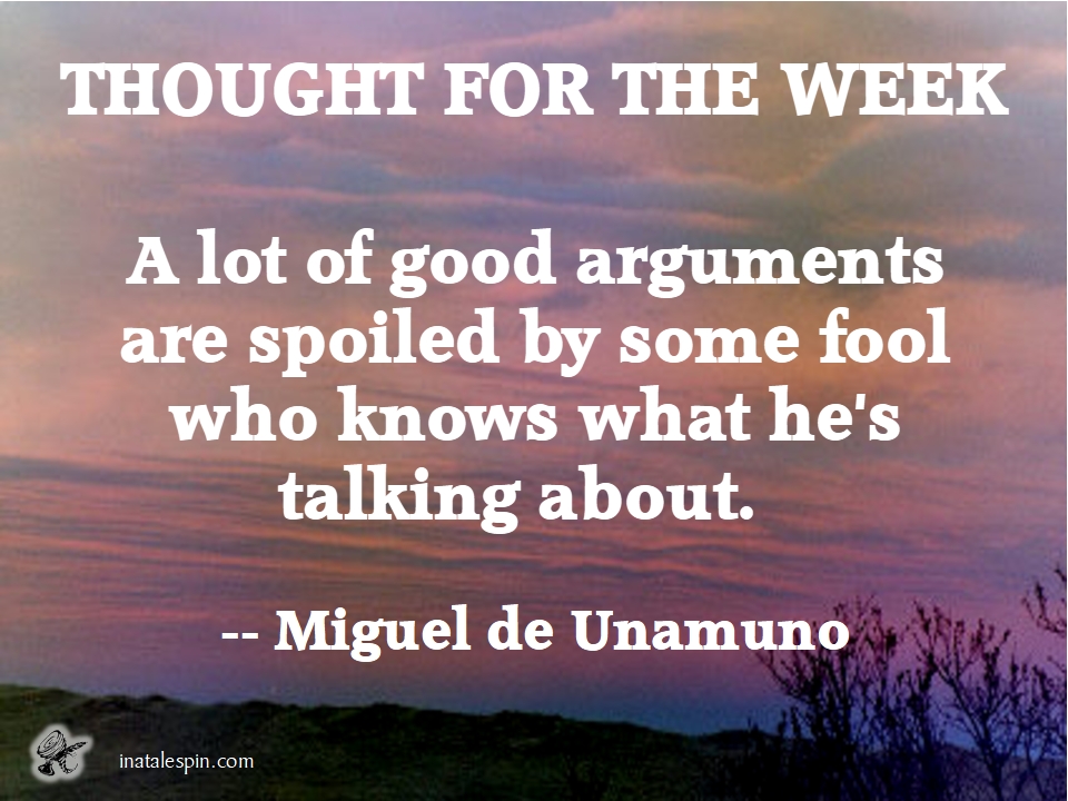 Thought For The Week – In A Tale-Spin