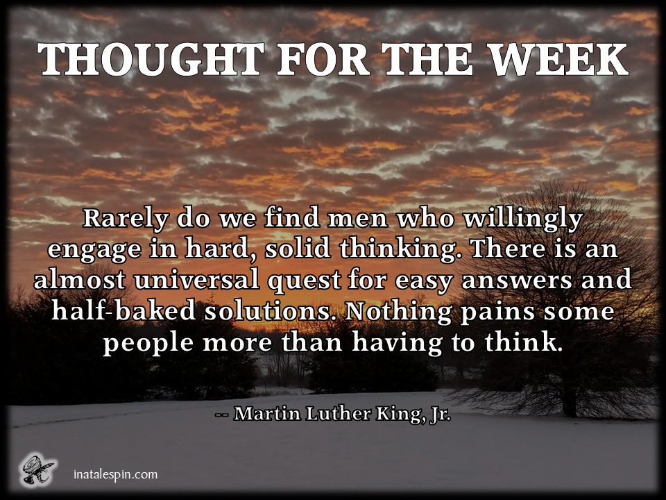 Thought For The Week – In A Tale-Spin